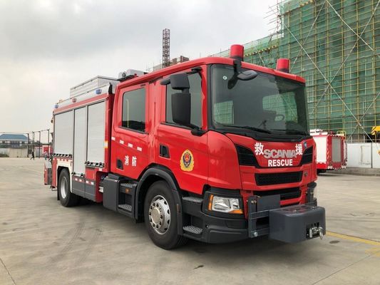 JY100 Emergency 3.3M Fire Rescue Ladder Truck Scania P320 4×2 Fire ...